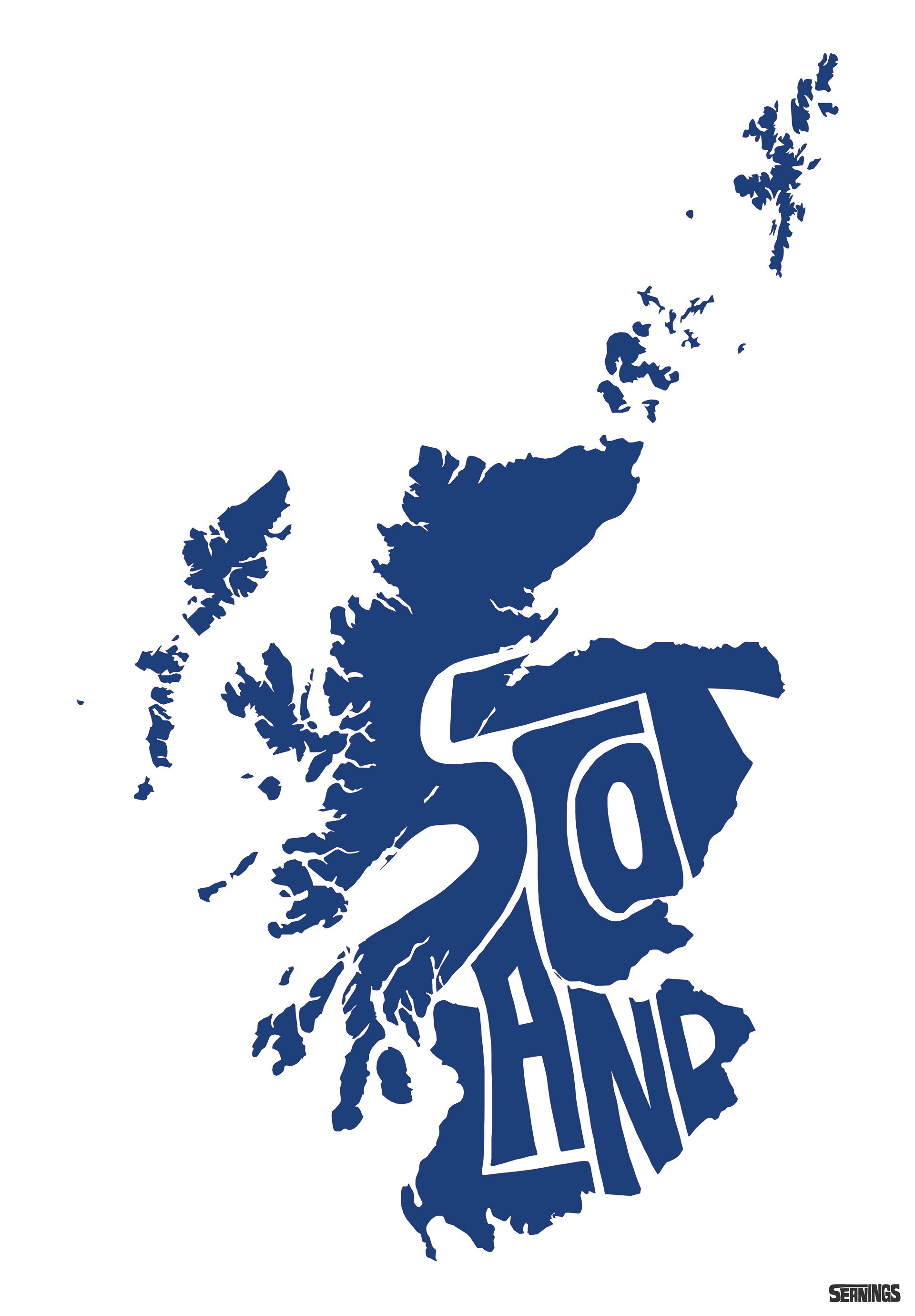 Seanings typographic illustrations - World Maps