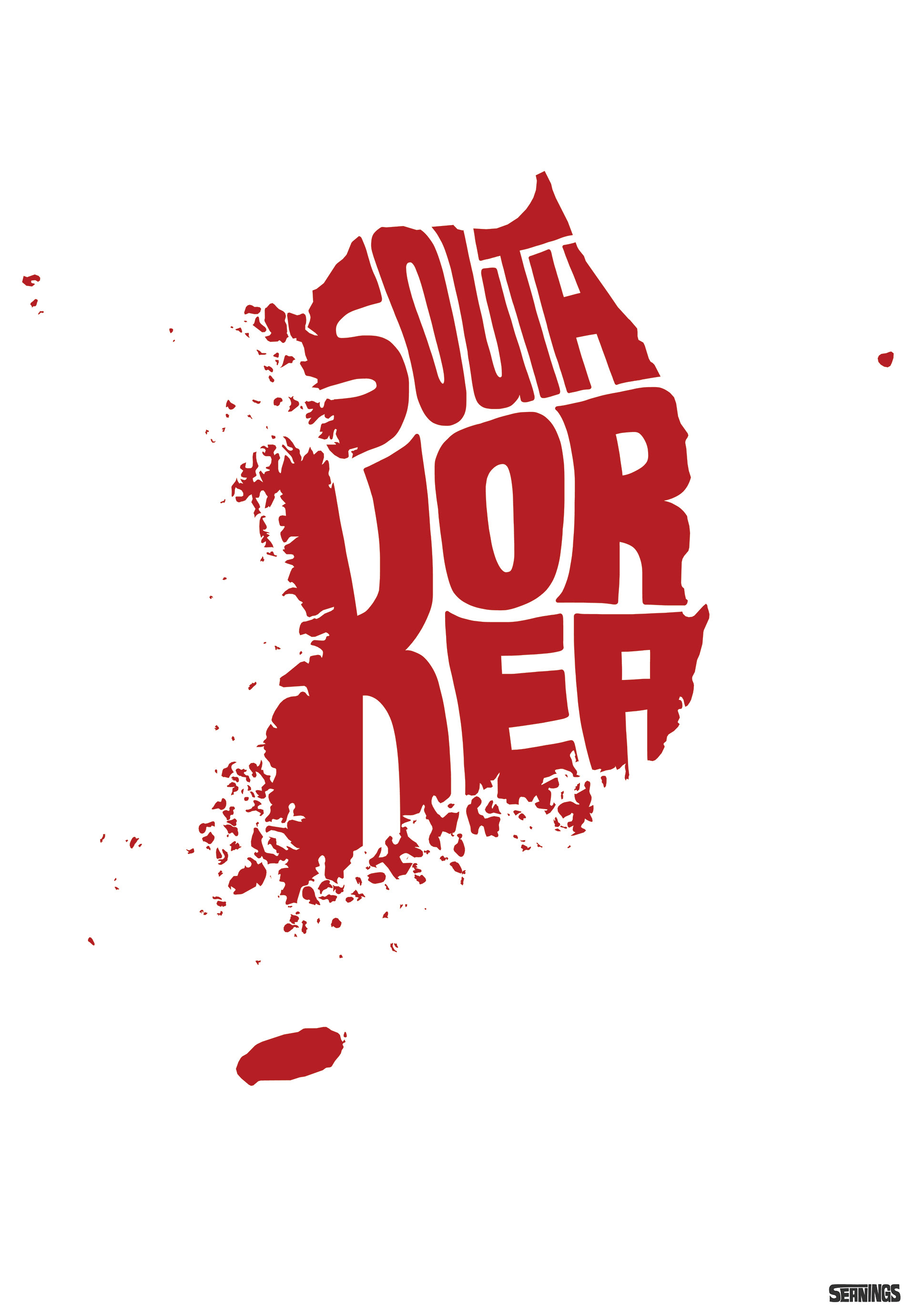 Seanings typographic illustrations - World Maps