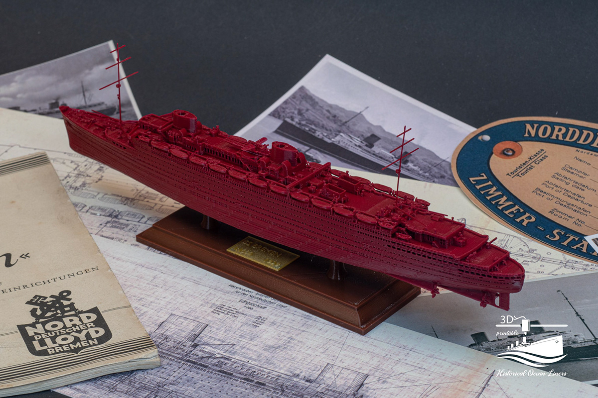 3D printed historical ocean liners - SS Bremen