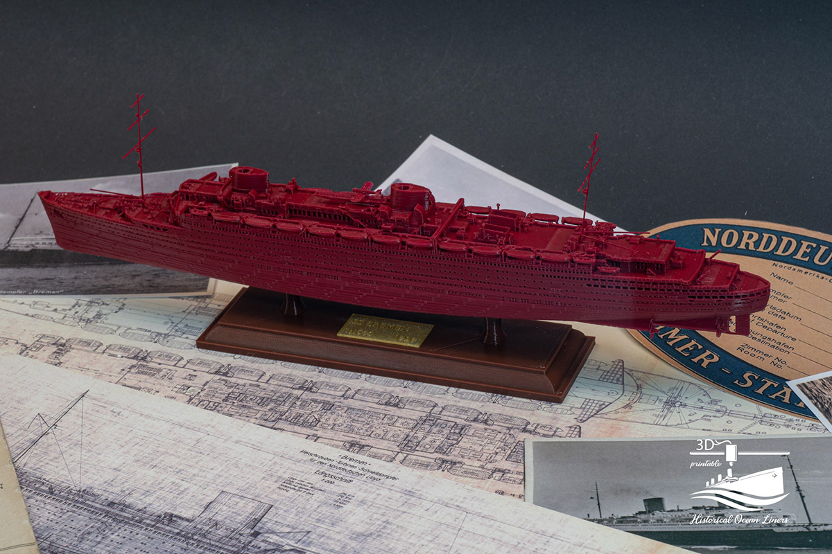 3D printed historical ocean liners - SS Bremen