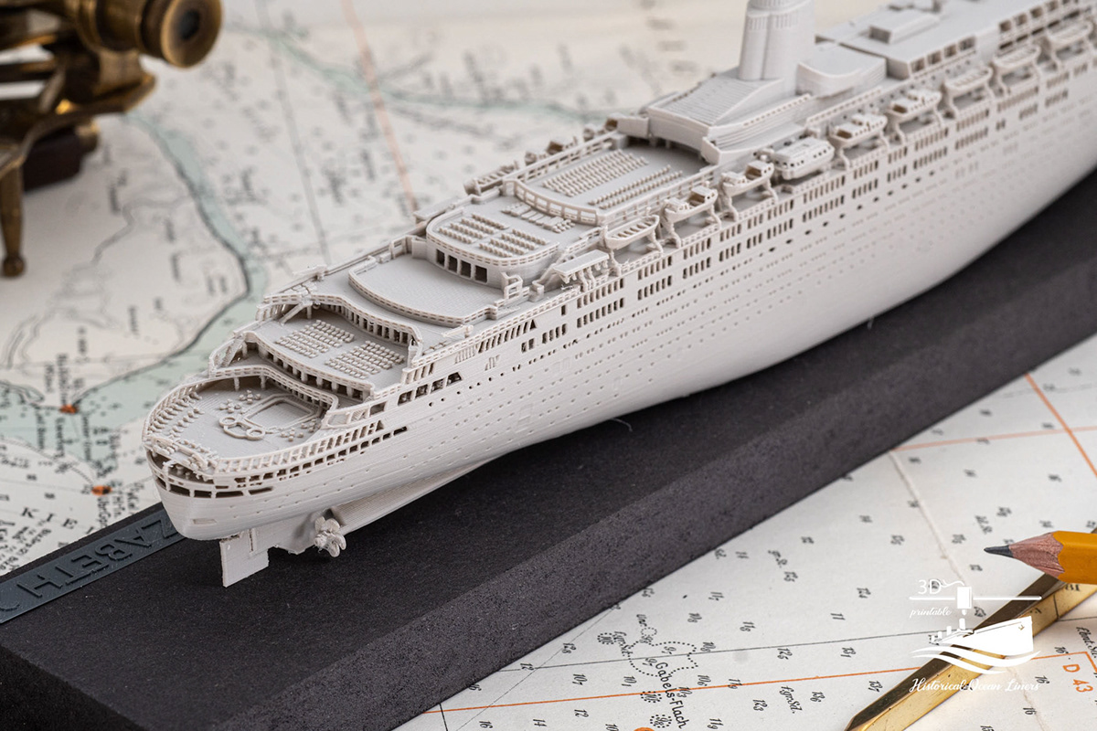 3D printed historical ocean liners - RMS Queen Elizabeth 2