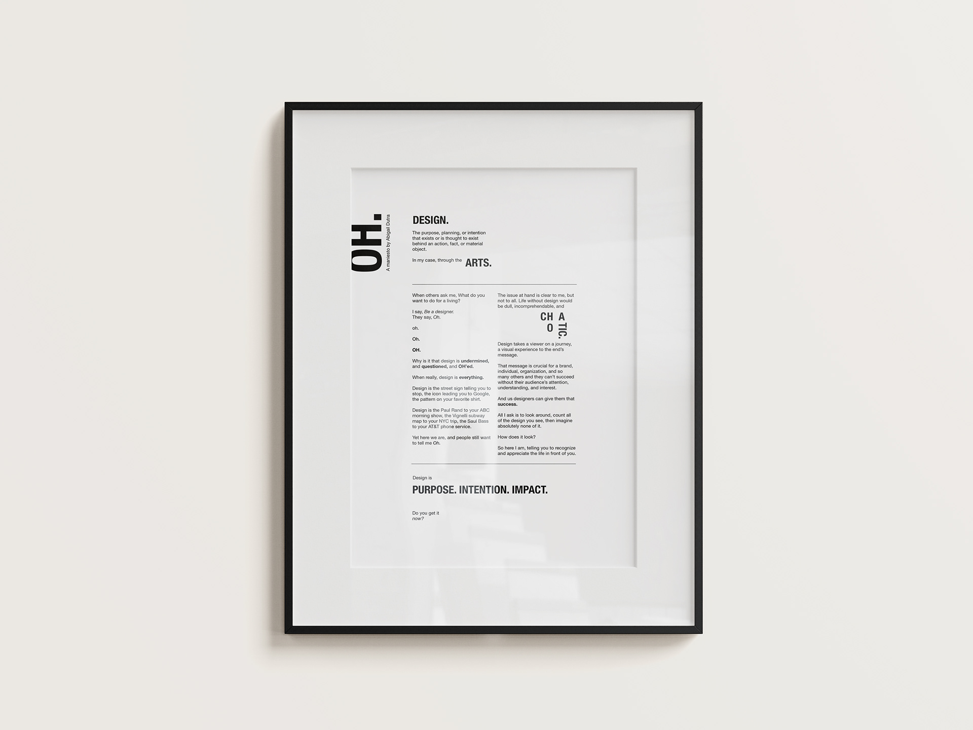 Abigail Dutra - DESIGN MANIFESTO