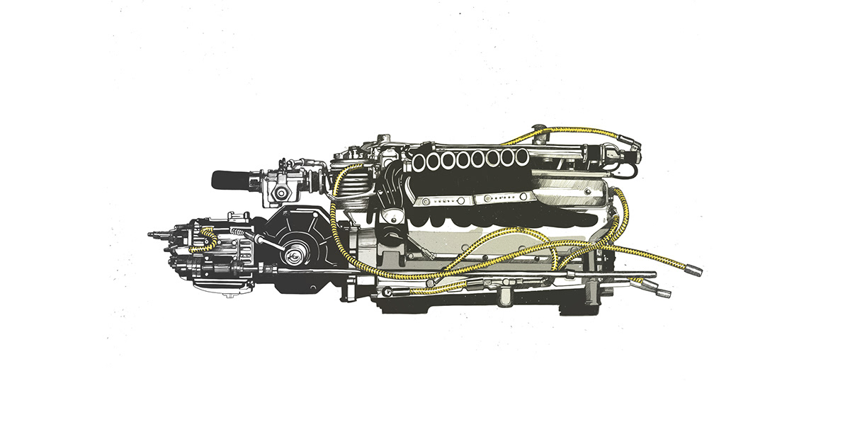Oscar LLorens Illustration - AUDI AUTO UNION TYPE C