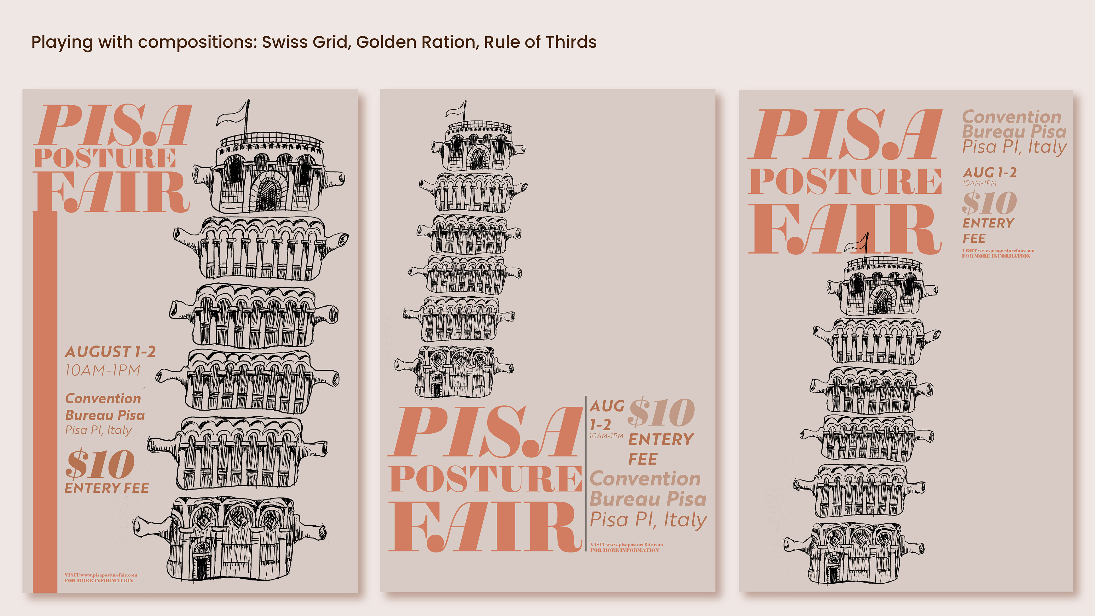 adisa designs - Pisa Posture Fair Poster