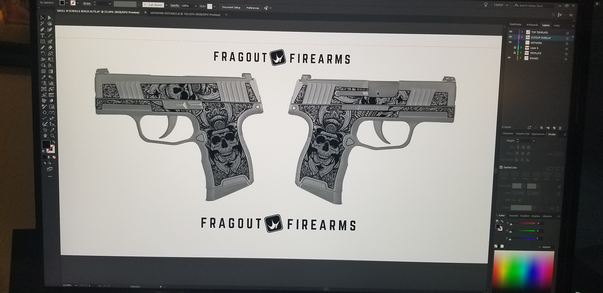 Fragout Design Studios - Fragout Firearms - Vector Graphics for Laser ...