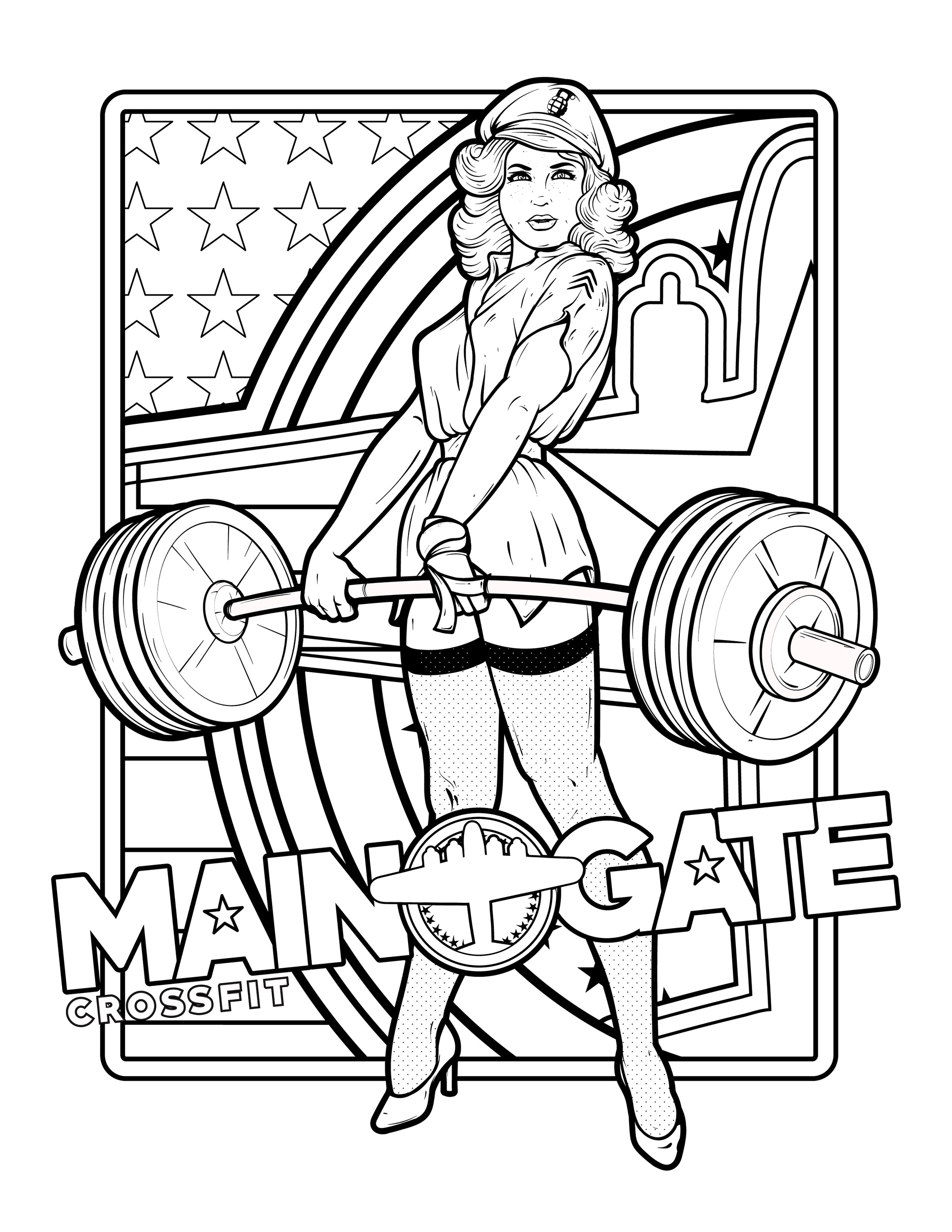 crossfit coloring pages