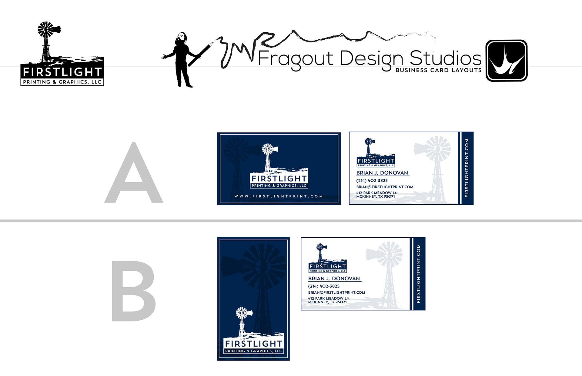Fragout Design Studios - Firstlight Printing & Graphics - Logo and ...