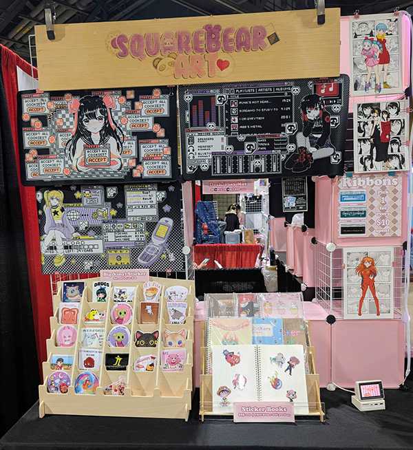SquareBear Art - Booth Layout