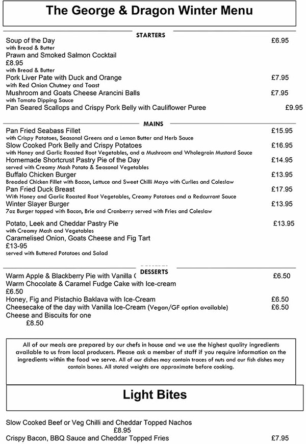 Thurton George and Dragon - Main Menu