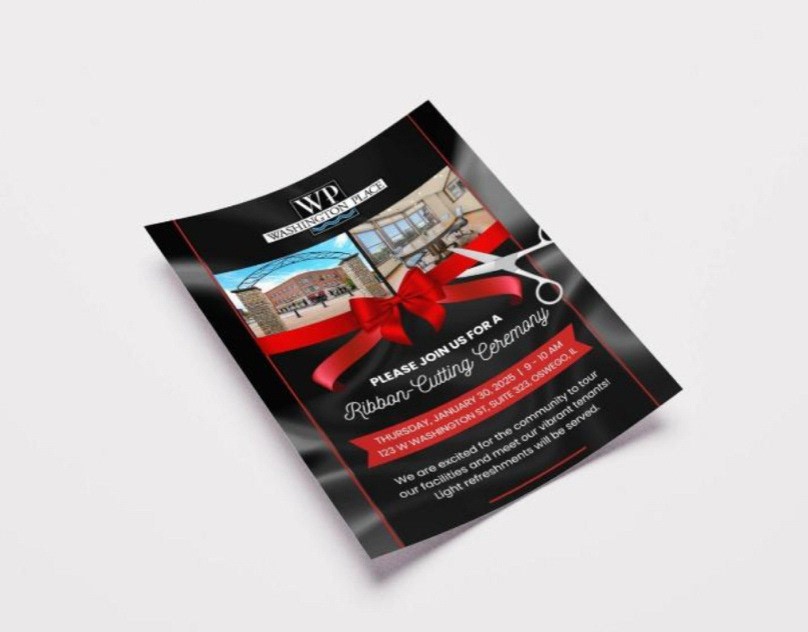 Kaitleigh's Portfolio - Ribbon Cutting Flyer Design