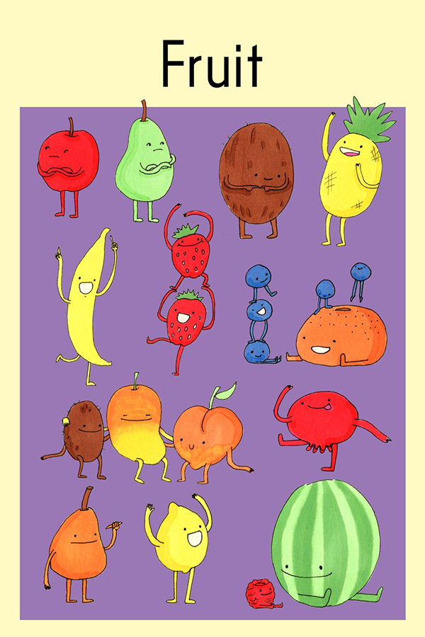 OldMacDoodle- Illustration by Gaby Flores - Food posters
