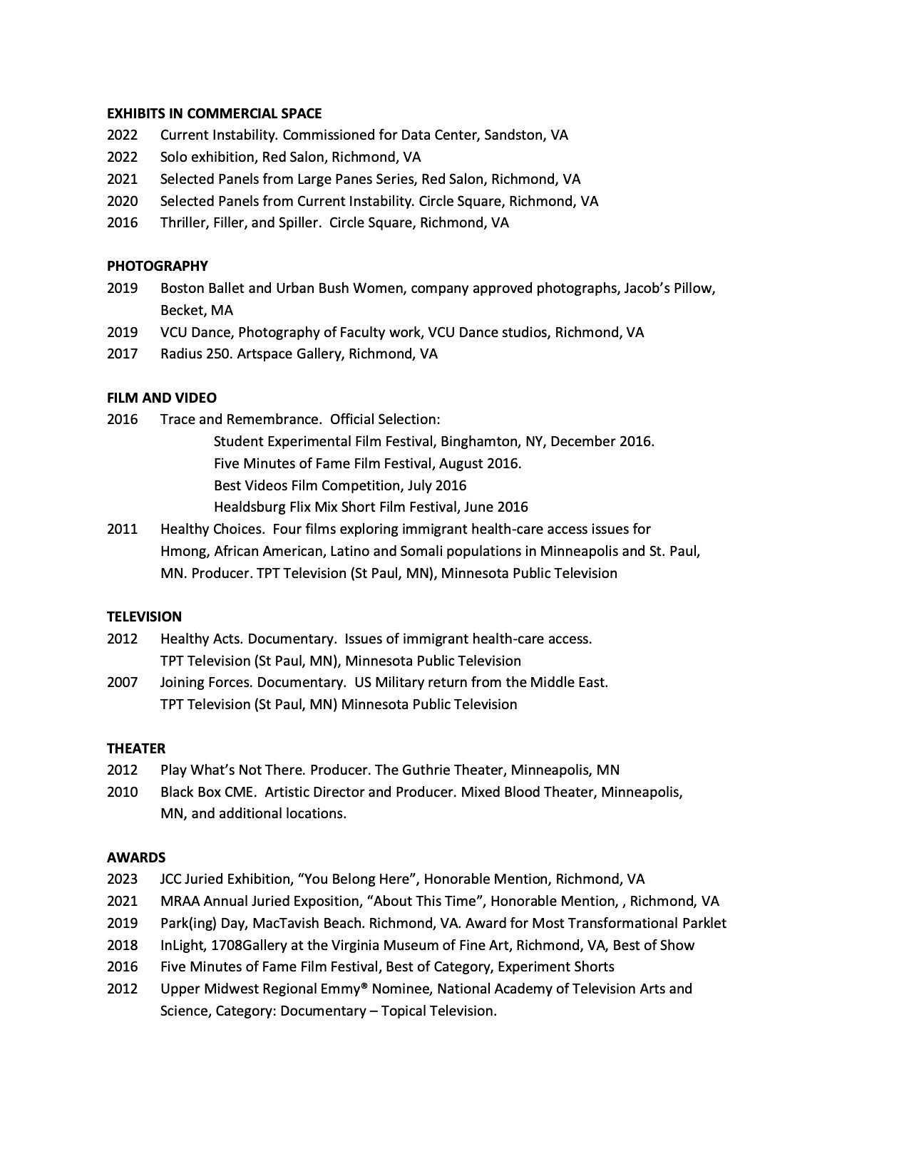 Carl Patow, Artist in Richmond, Virginia - About