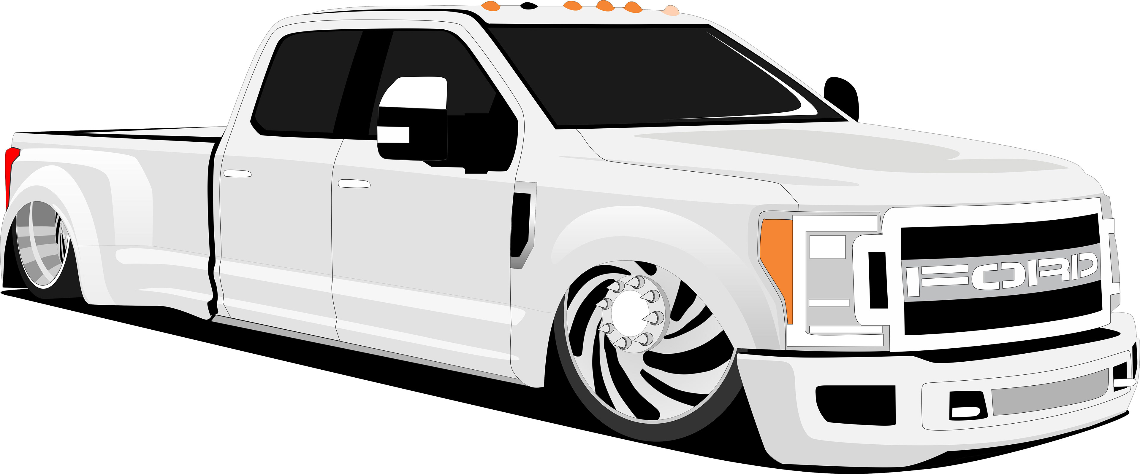 dually truck coloring pages