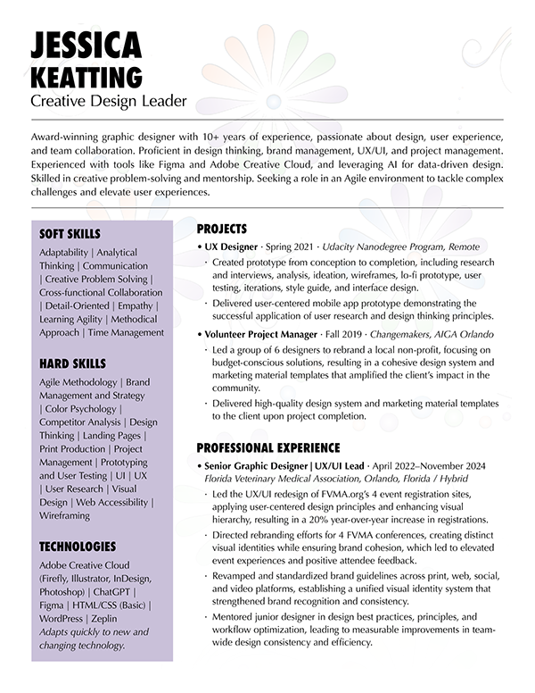 Jessica Keatting - About and Resume