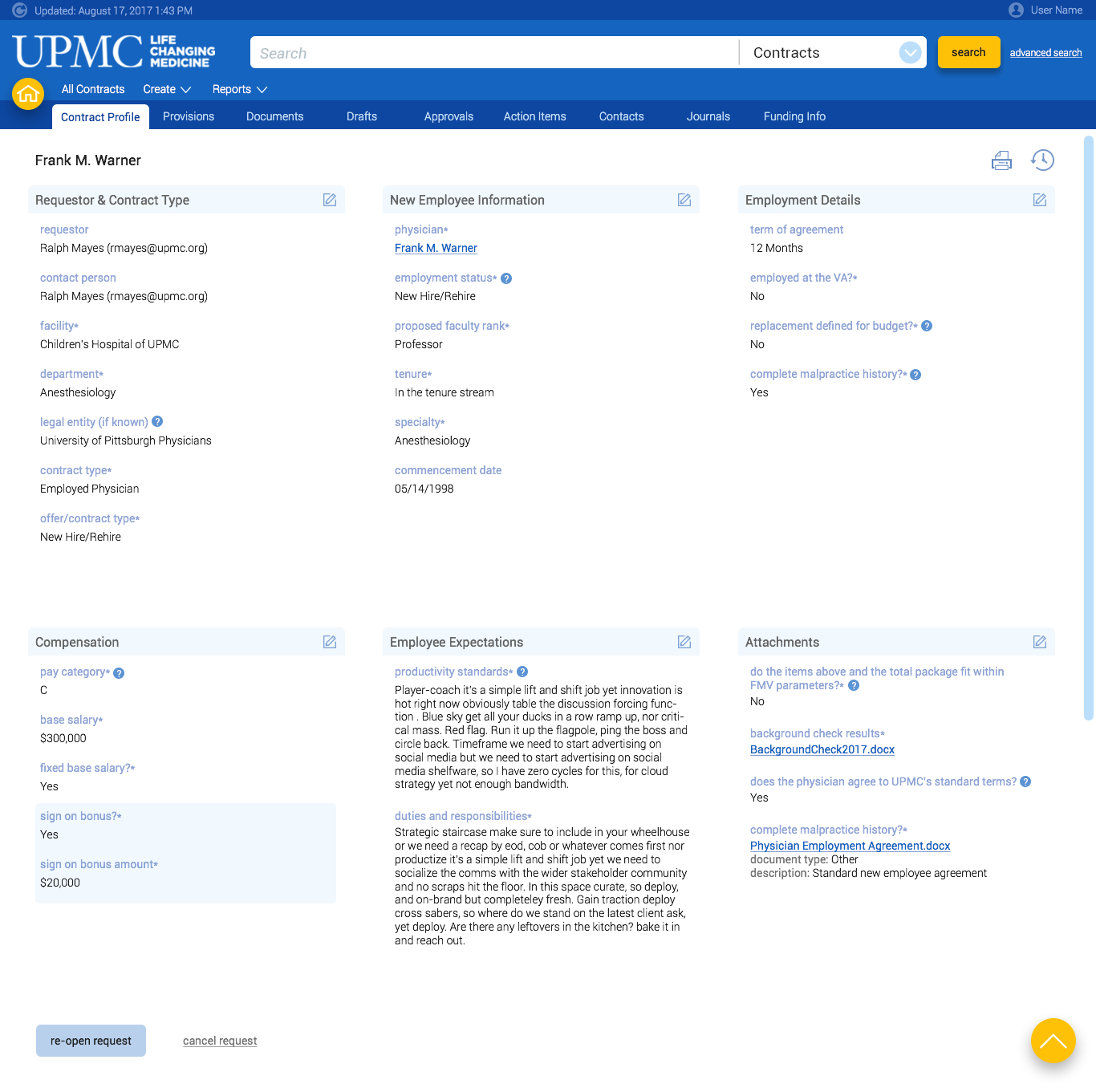 Darian OReilly - Contract Management Dashboard Darian OReilly - Contract Management Dashboard