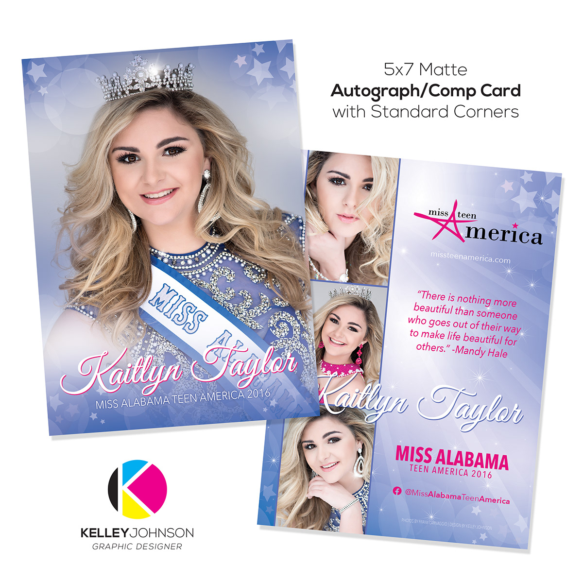 Kelley Johnson - Pageant Autograph Cards