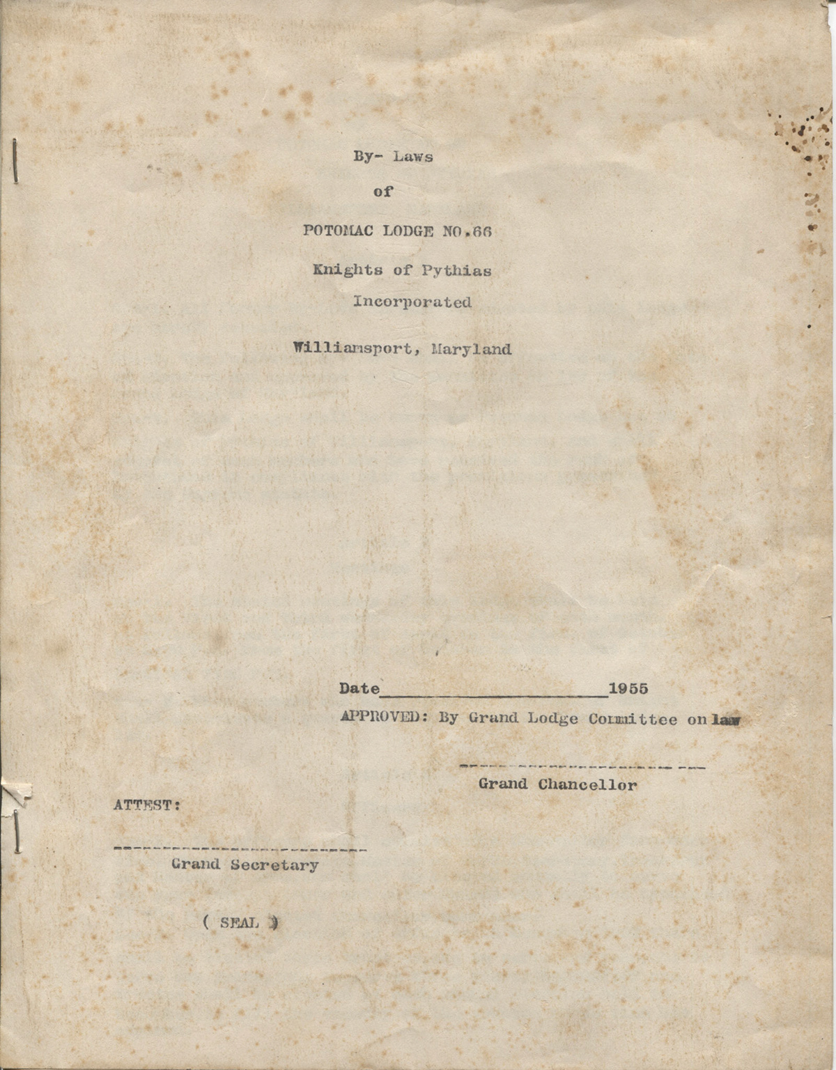 Williamsport Area Historical Association - Knights of Pythias & Pythian ...