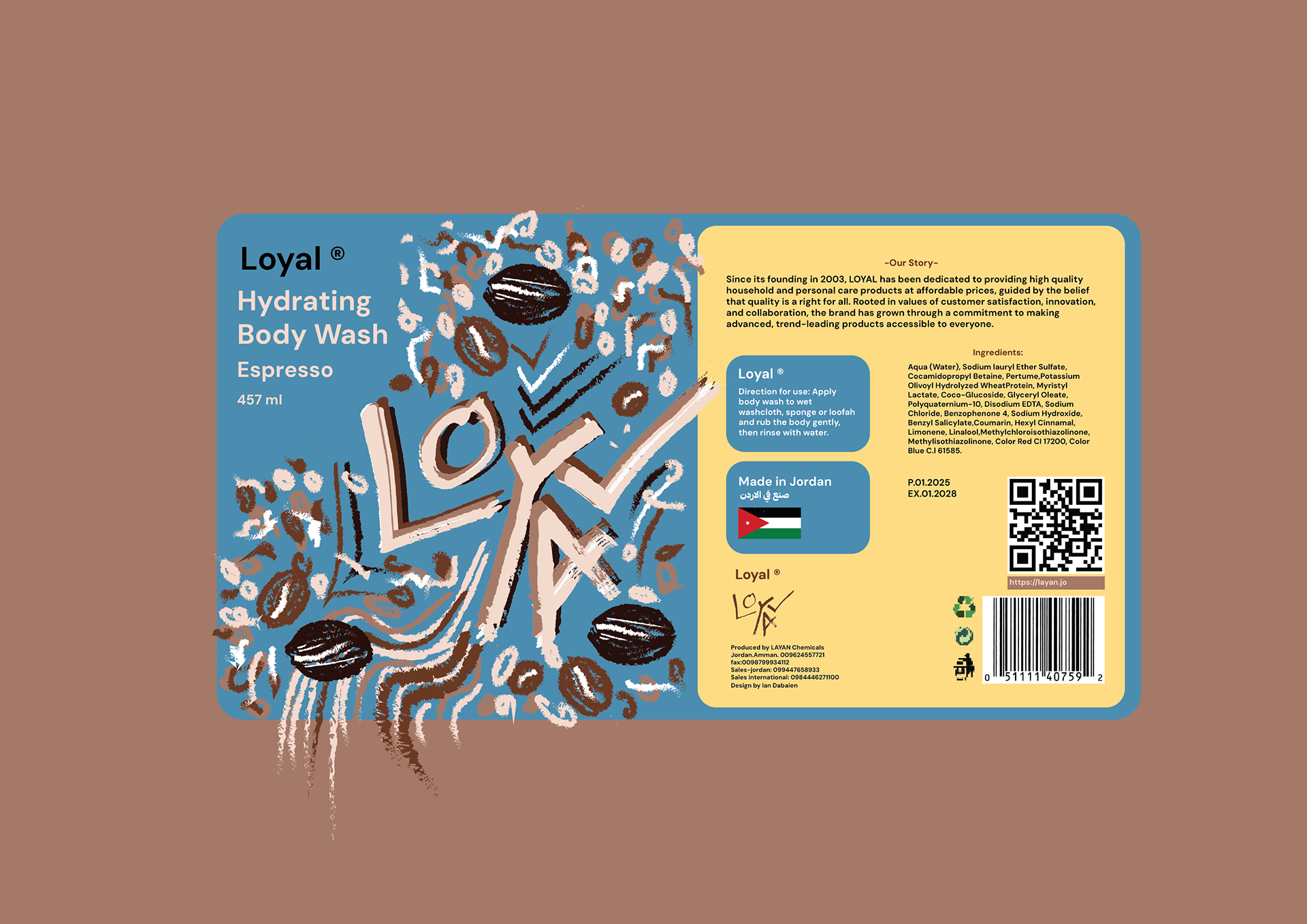 Ian Dabaien - Body wash Label Design