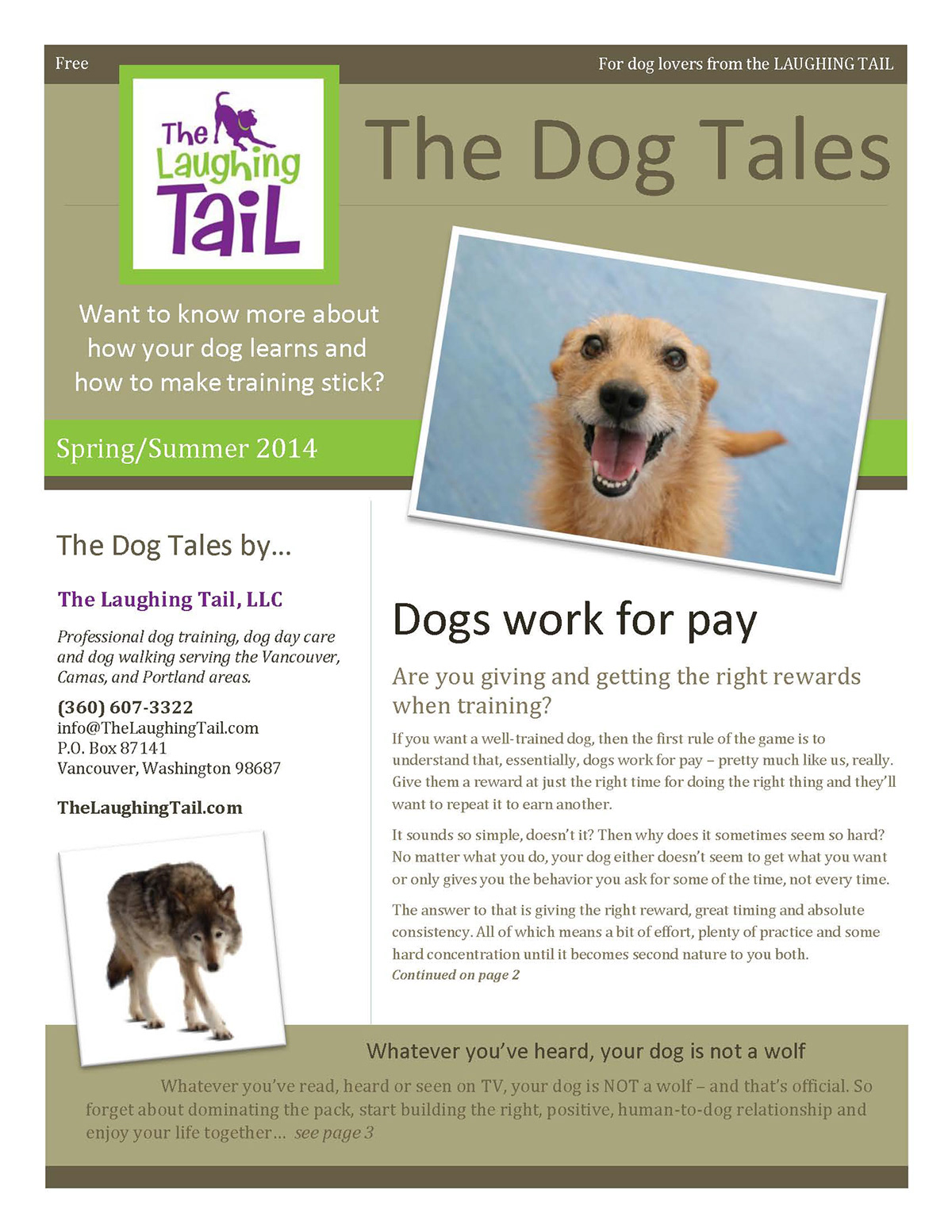 Click Creative - Newsletter: Dog Tales from The Laughing Tail