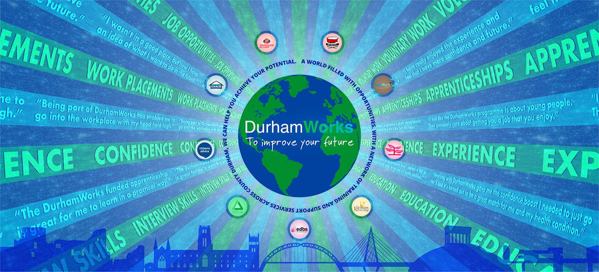 Adam Beach Design - DurhamWorks: Wall Display