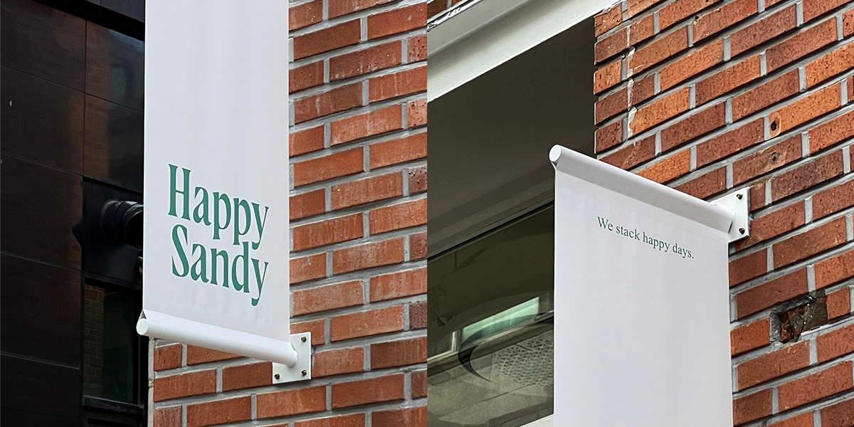 STUDIO FLAT FLAG - 해피샌디 브랜드 디자인 Happy Sandy Branding