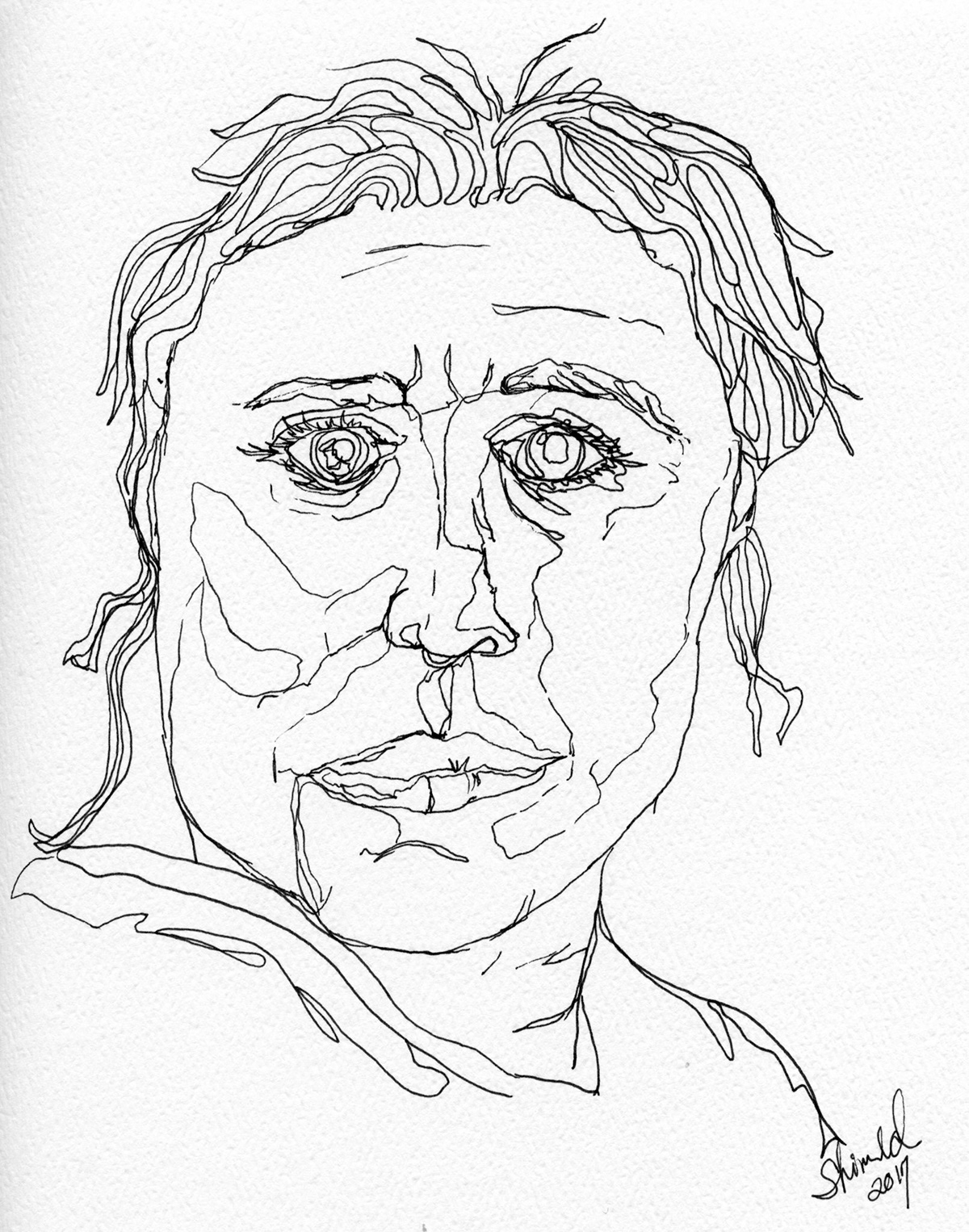 Jennifer Shimeld - Blind Contour Portraits