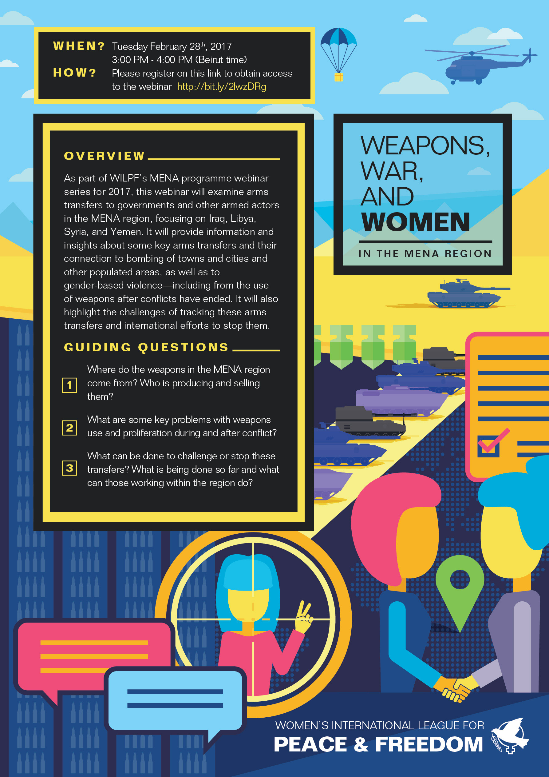 Dina Alwani - Weapons, War and Women - Flyers