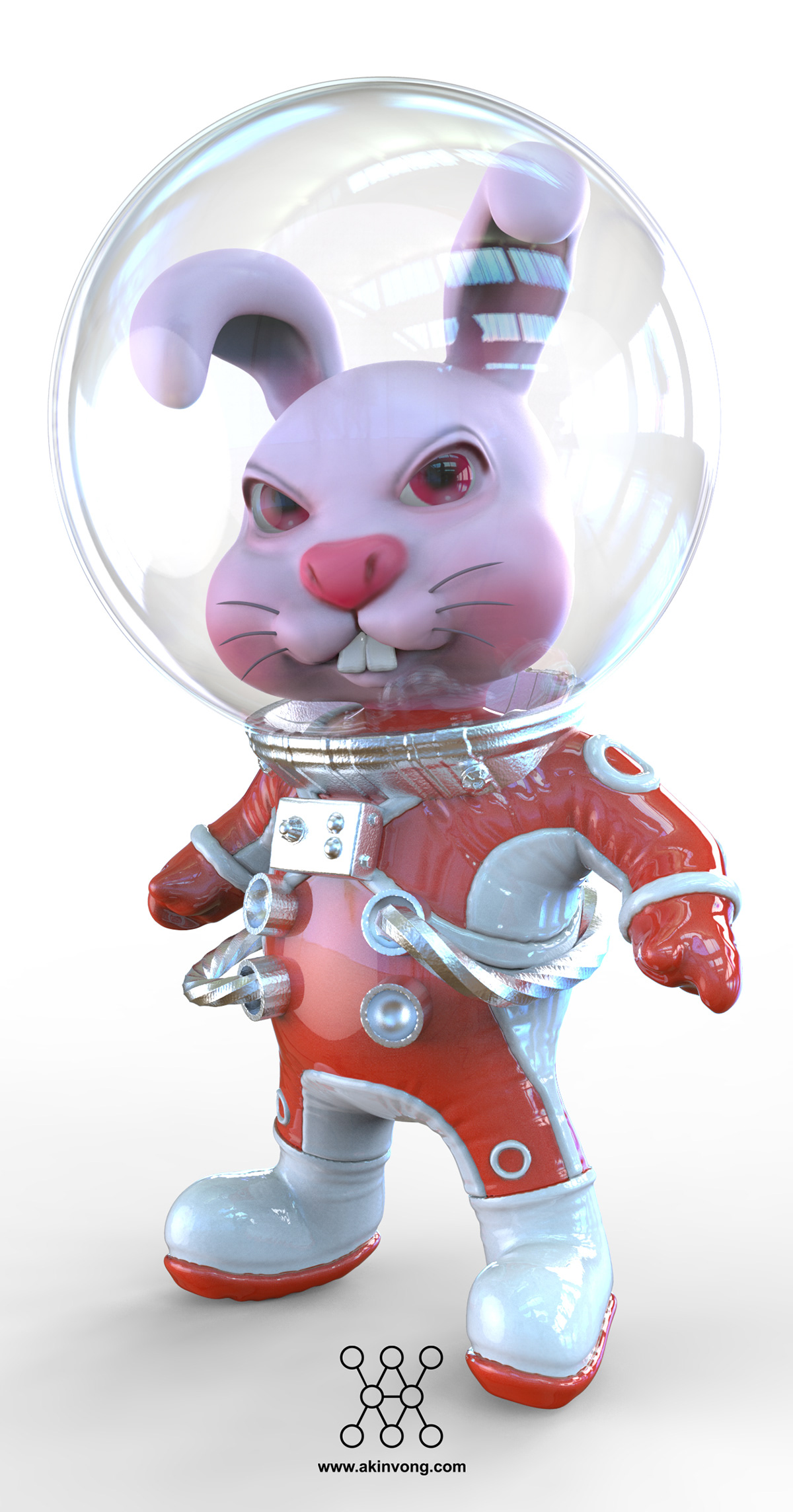 akin vong - Space Rabbit 2020 3D modeling and rendering, Character