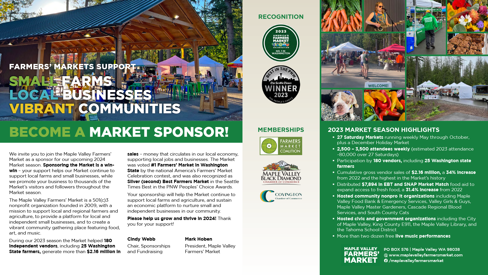 Mark Hoben - Senior Graphic Designer - Sponsorship Brochure