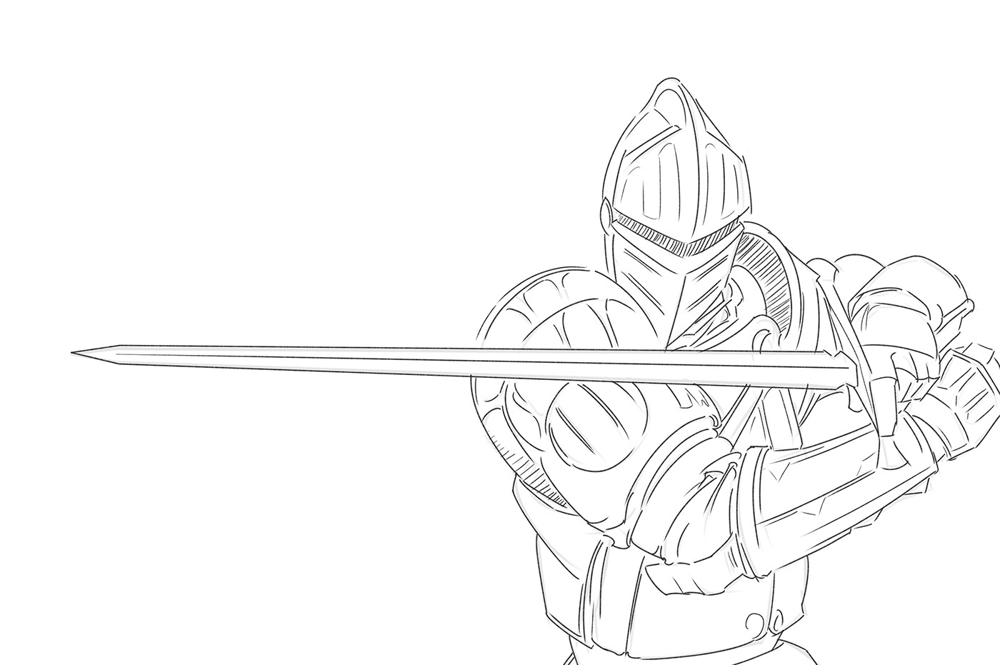 how to draw dark souls knight