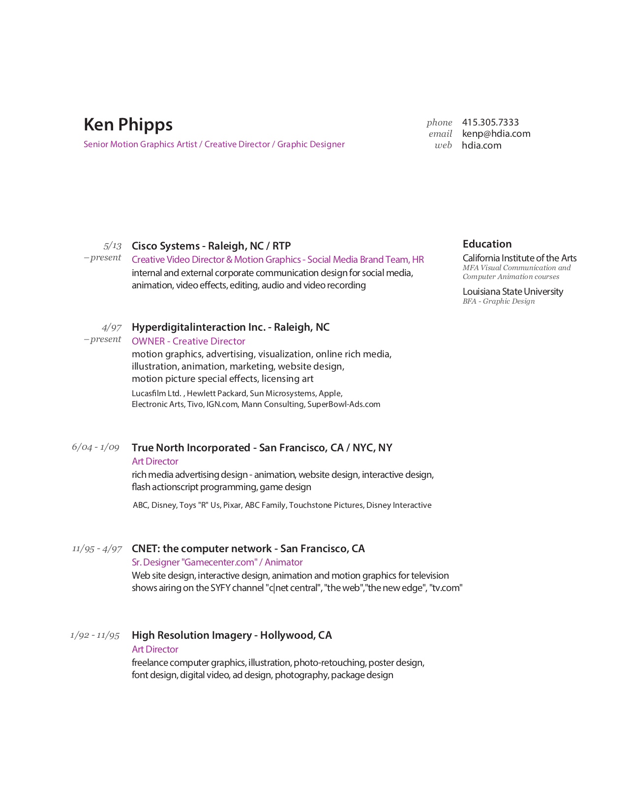Ken Phipps - Resume