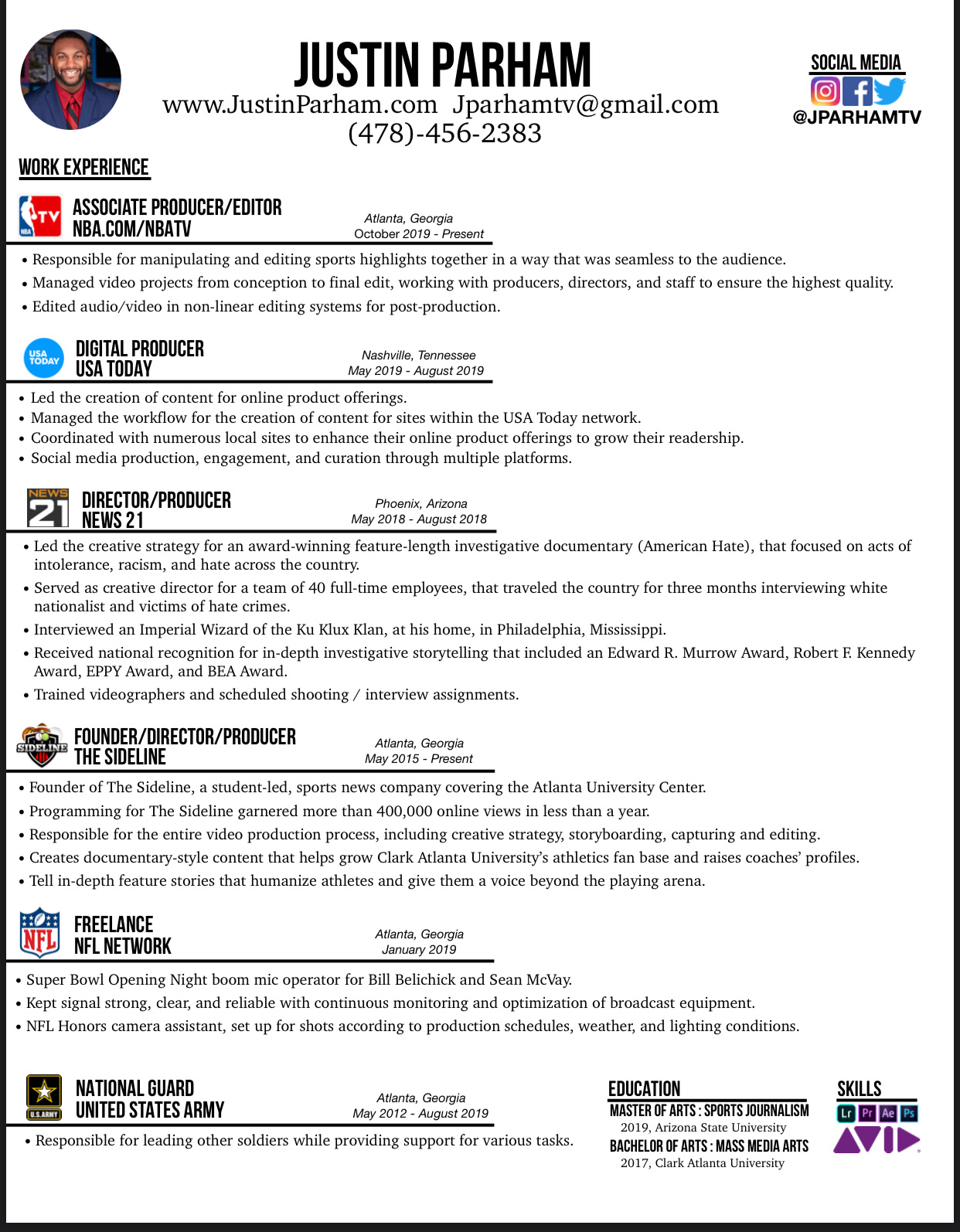 JustinParham.com - Resume