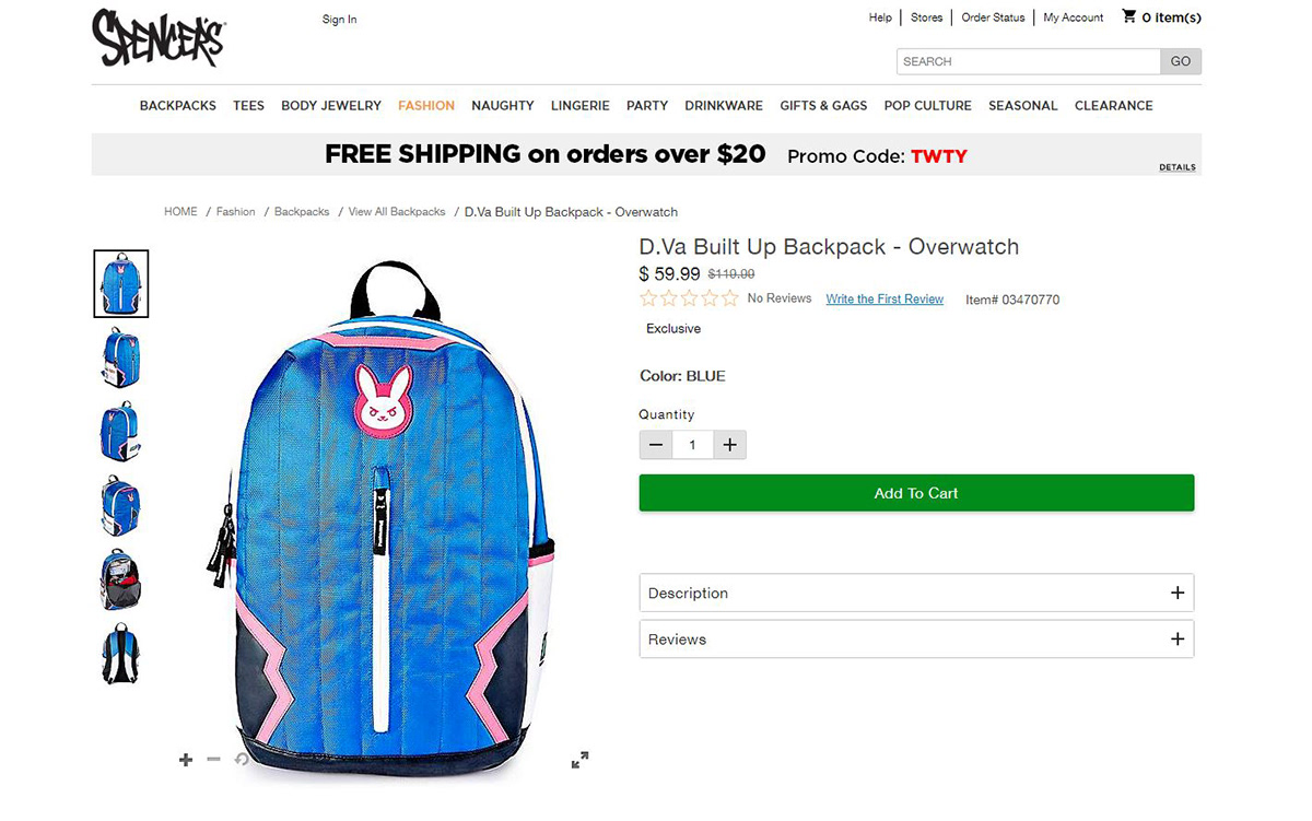 Angelica Grant's Portfolio - D.Va Overwatch Backpack