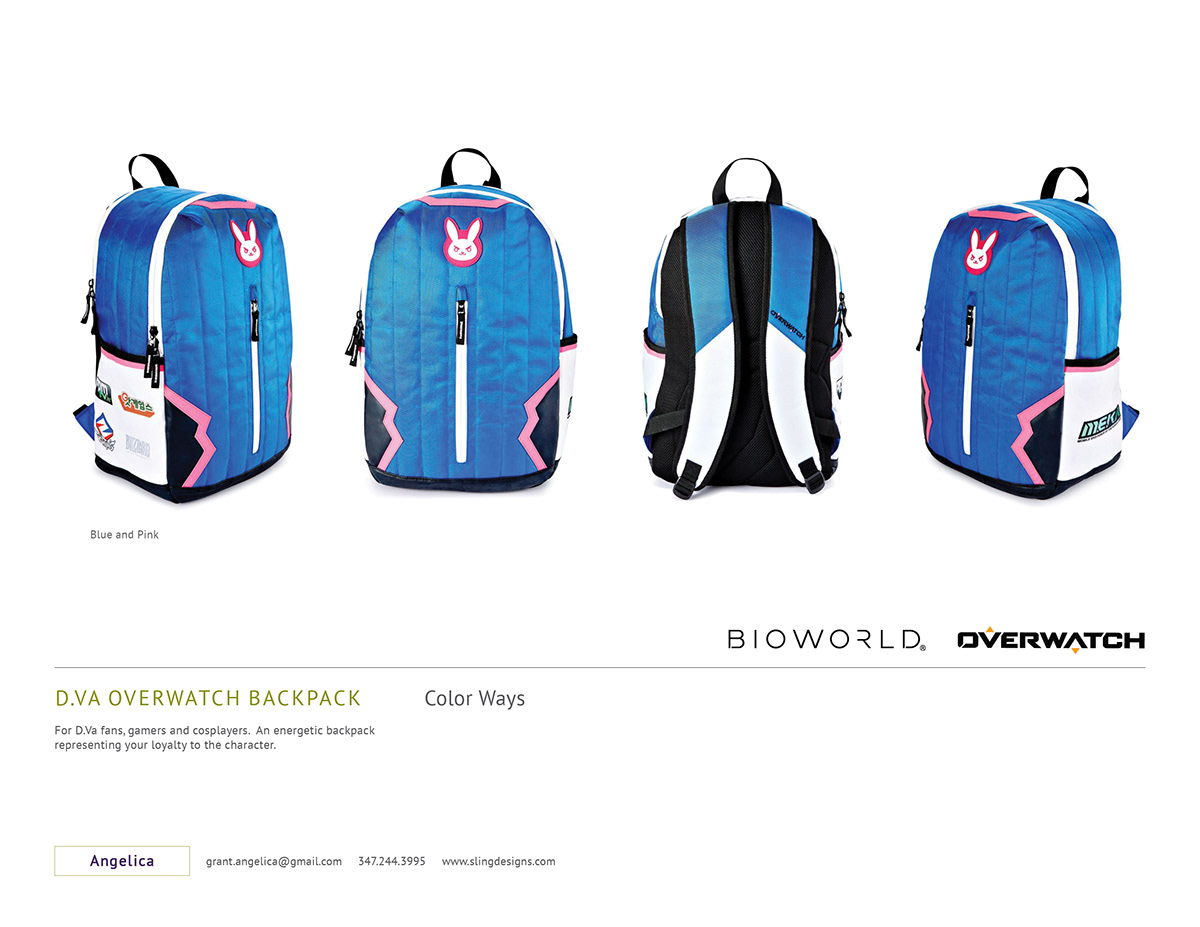Angelica Grant's Portfolio - D.Va Overwatch Backpack