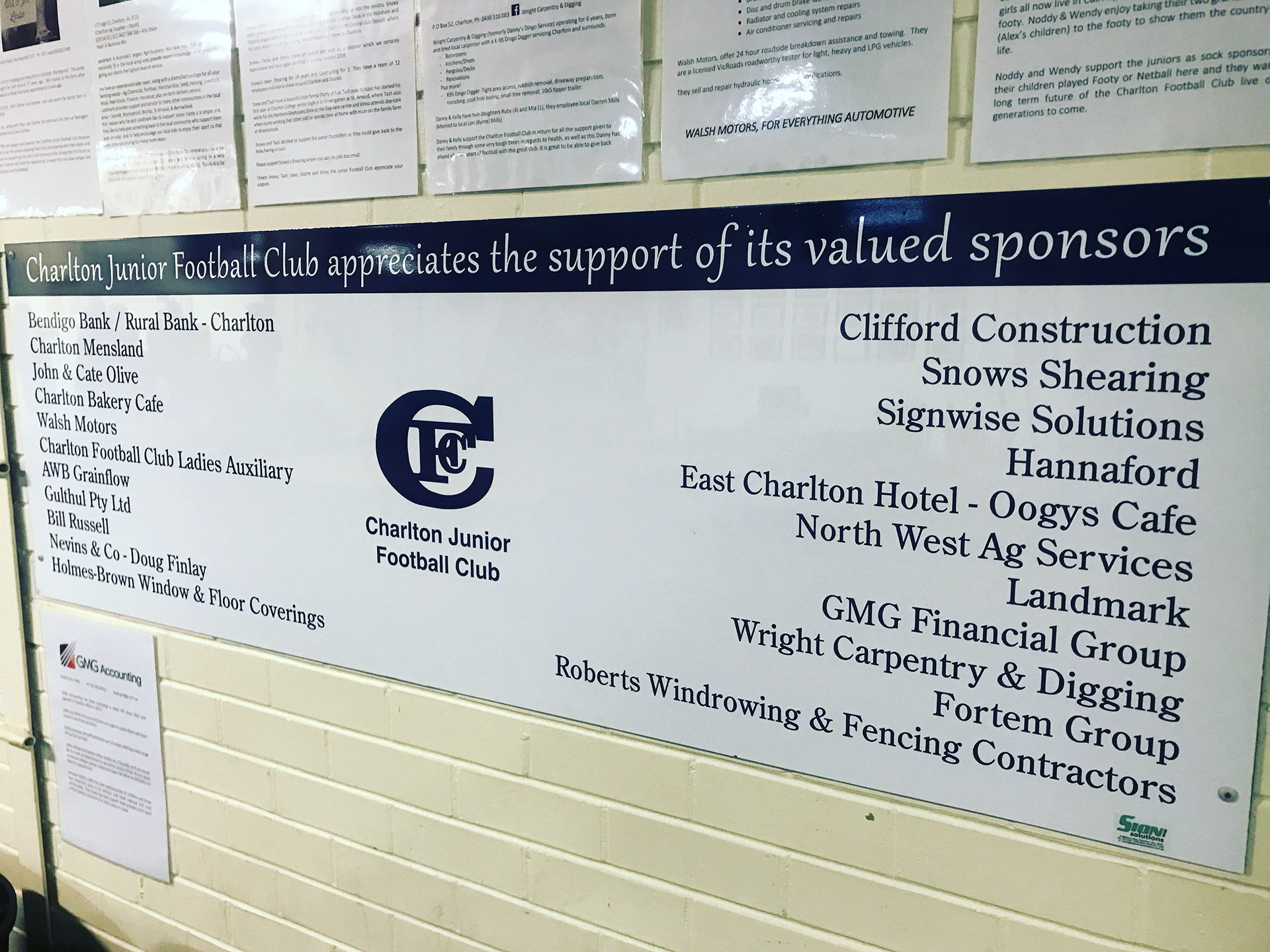 Signwise Solutions - Sponsorship Signage