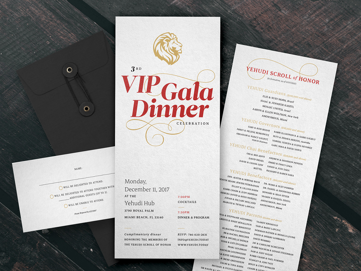 Spotlight Design - Yehudi - VIP Gala Dinner