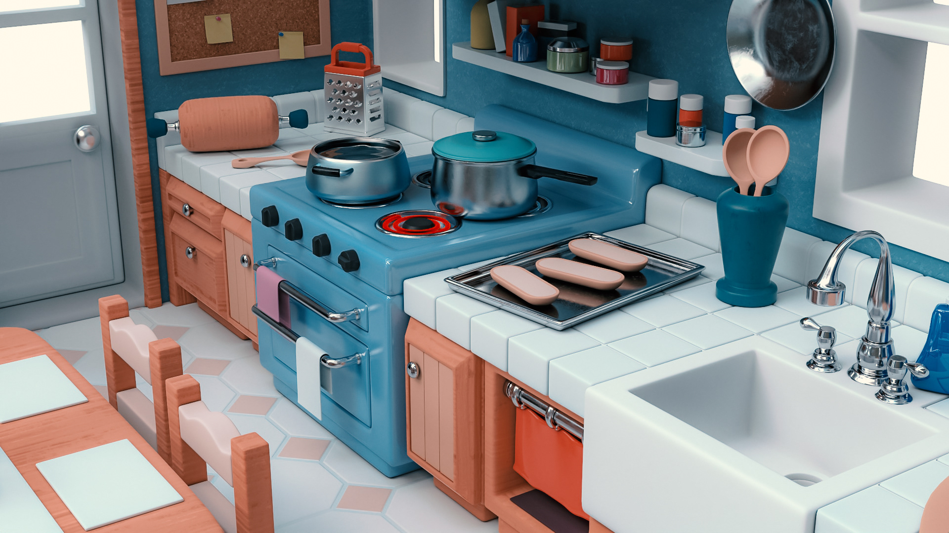 3D Artist | William Willoughby III - Stylized Kitchen Scene
