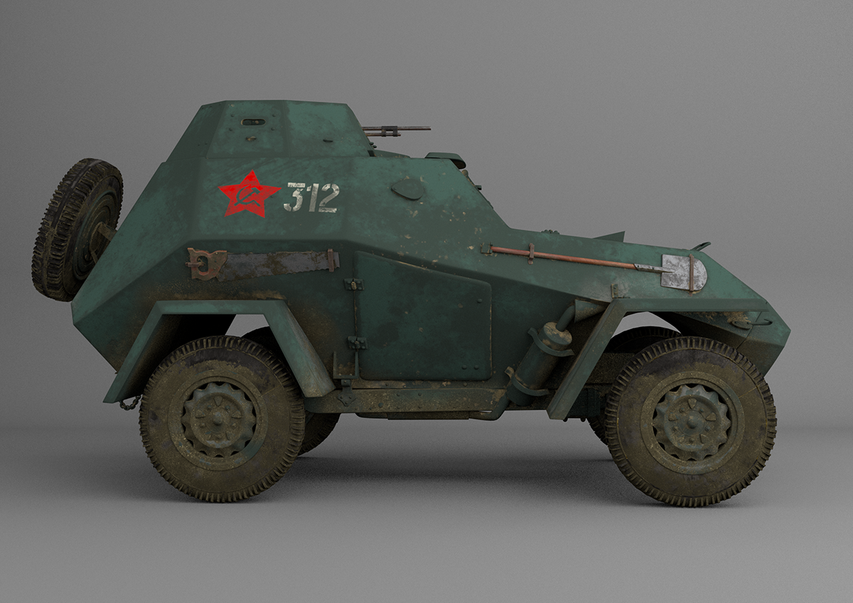 Mario L Garcia - Portfolio - Soviet BA-64 (Model & Textures)