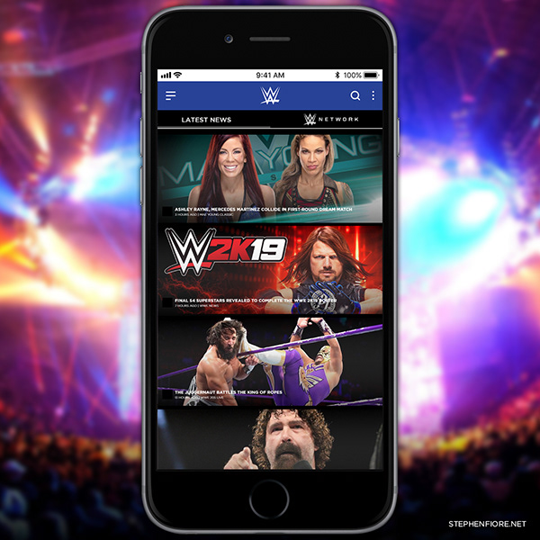 Stephen Fiore - [PERSONAL] WWE Network UI