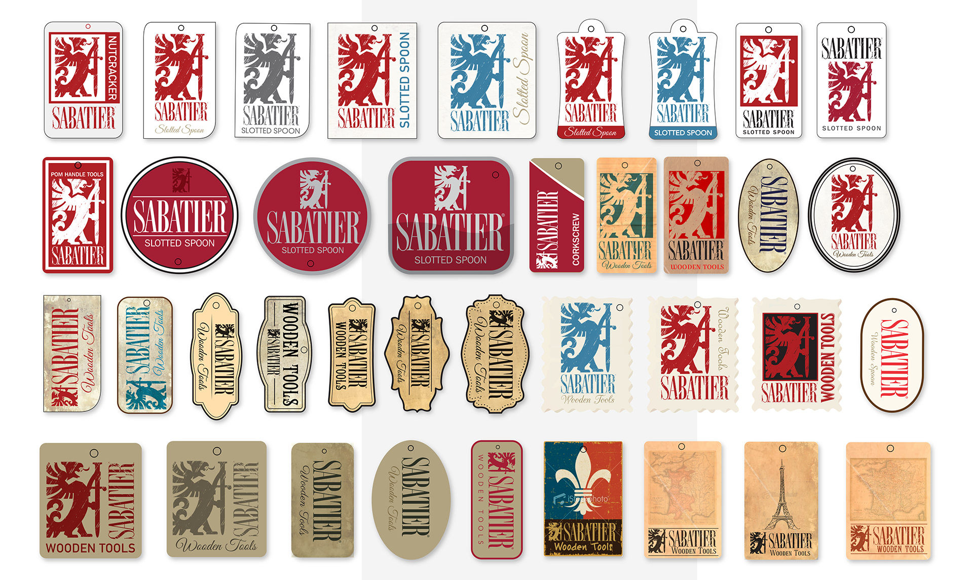 rocky bracero online portfolio - Sabatier Hang Tag Design
