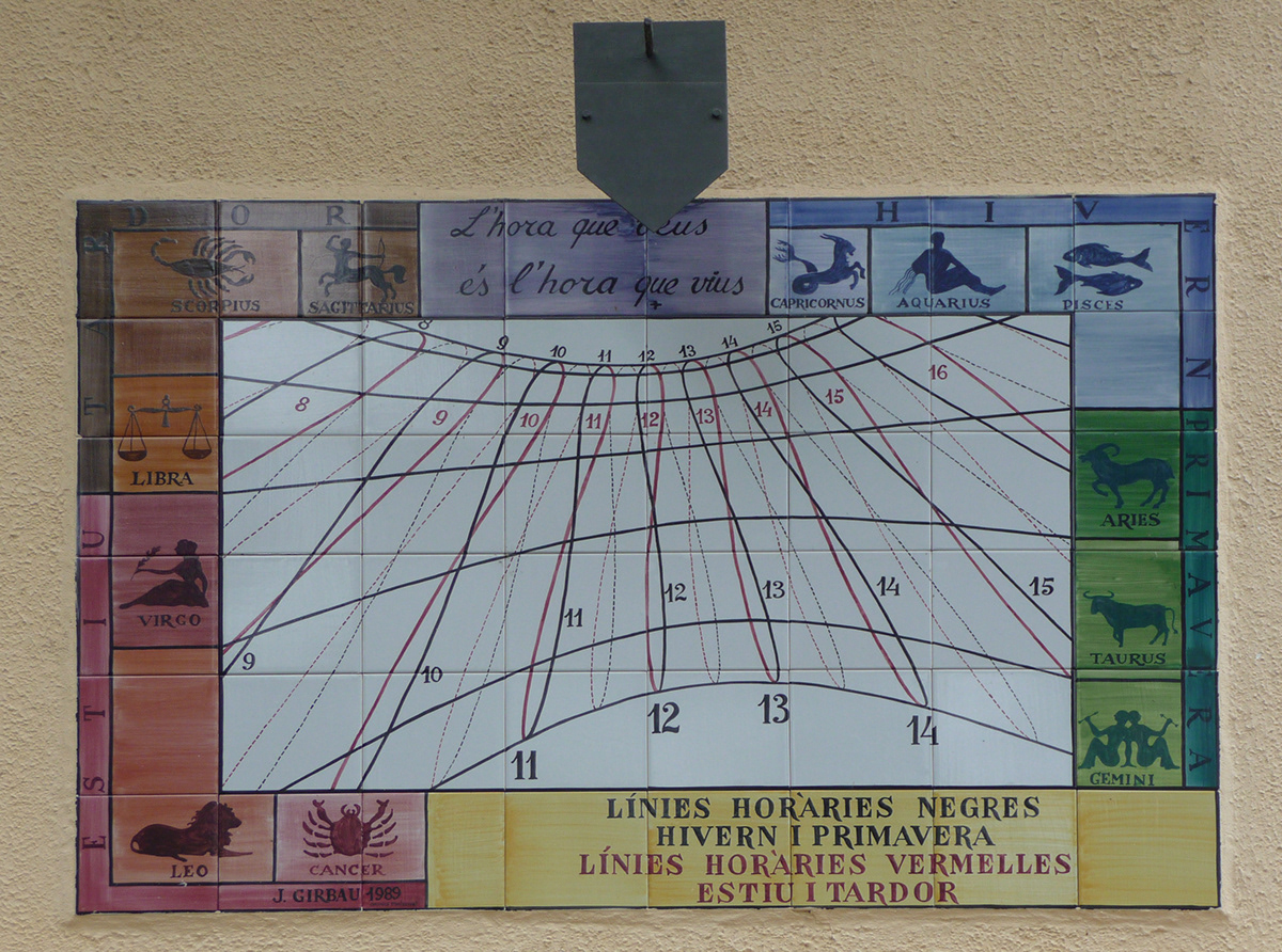 The Equation of Time - Curved Hour Lines Sundials