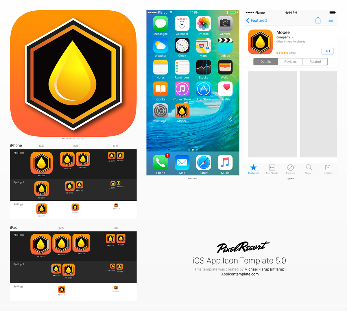PeteSake Designs - Mobeepayments banner & app icon design