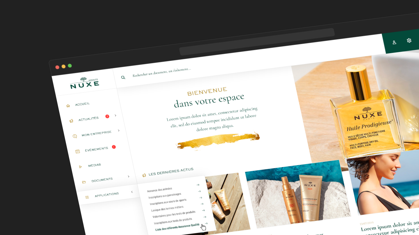 Elie Assouline - Graphiste Freelance Paris - NUXE - Intranet