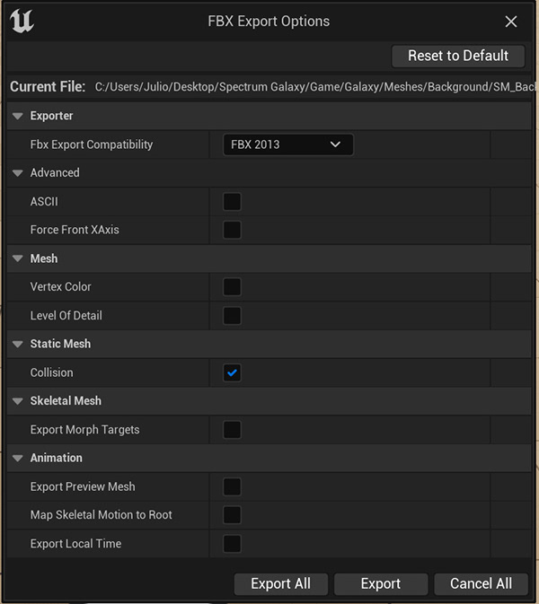 3DBrushwork - Exporting Assets From Unreal 3DBrushwork - Exporting Assets From Unreal