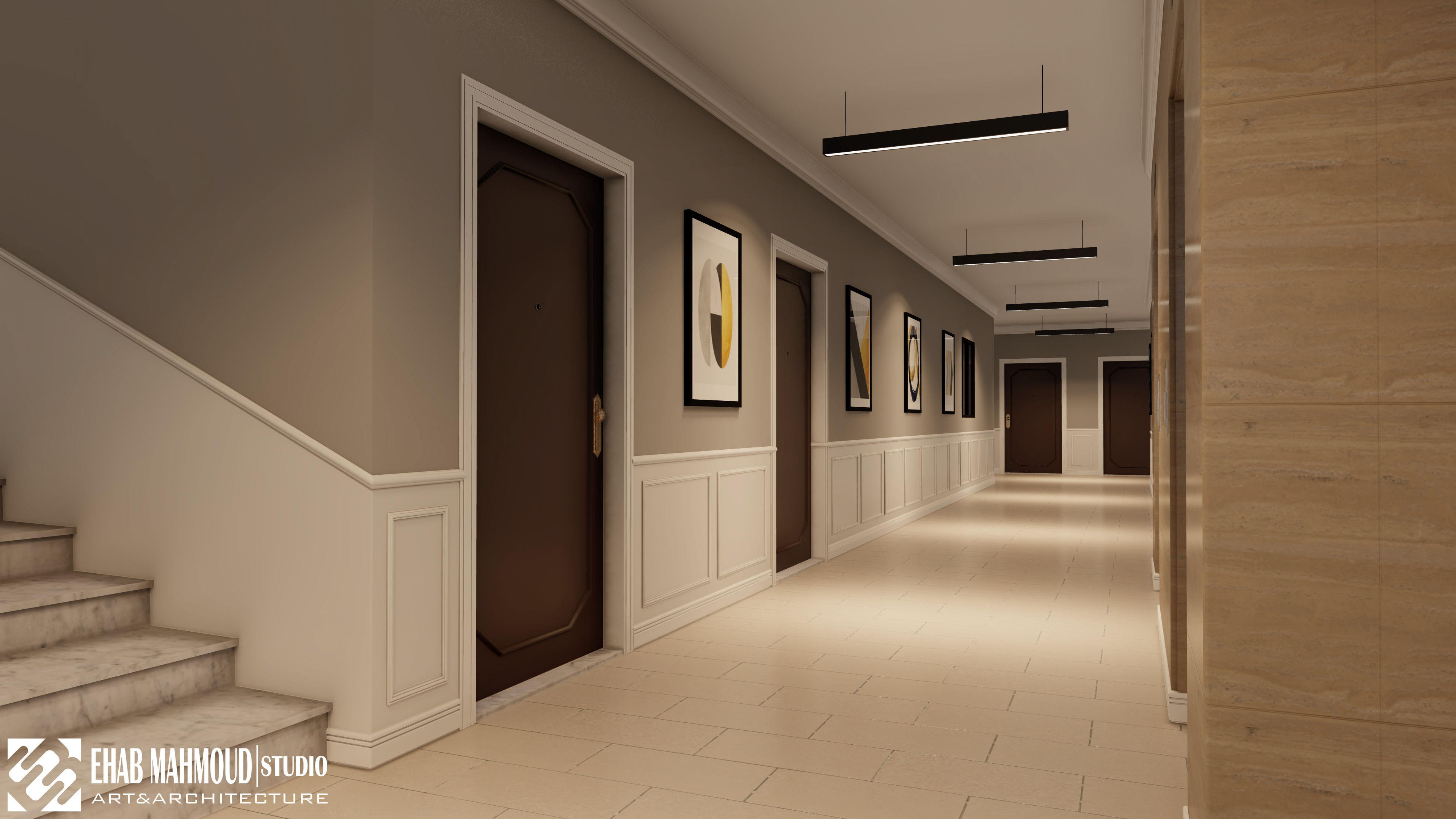 EHAB MAHMOUD STUDIO - Residential building corridor design