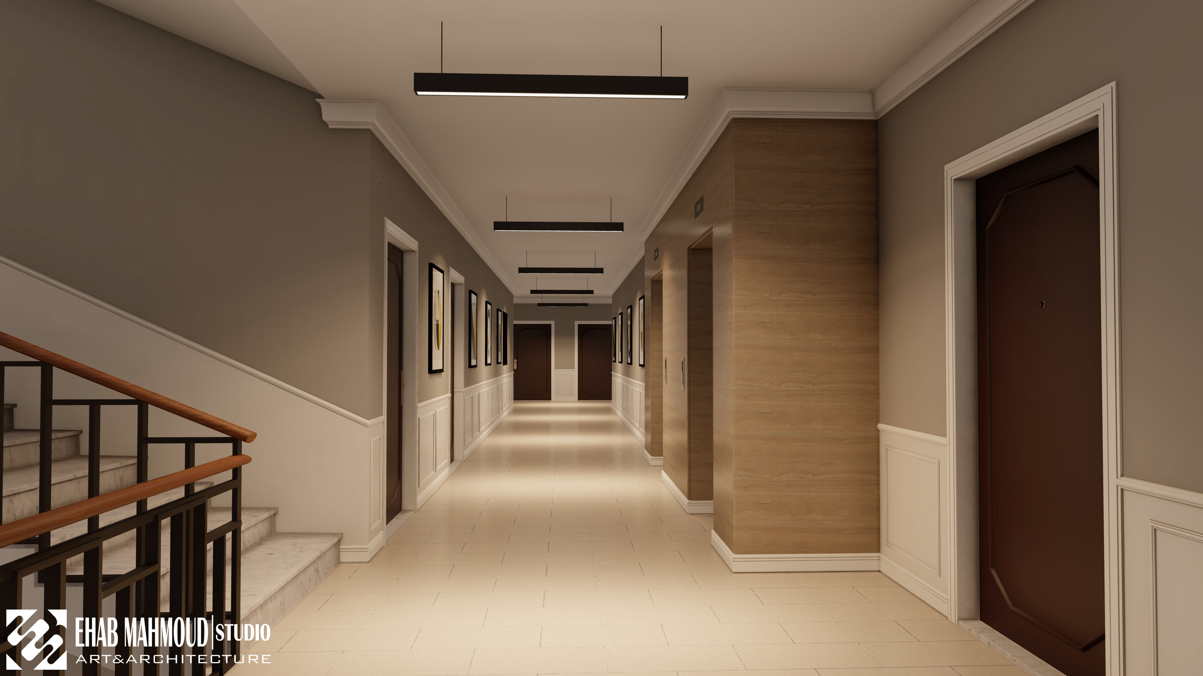 EHAB MAHMOUD STUDIO - Residential building corridor design