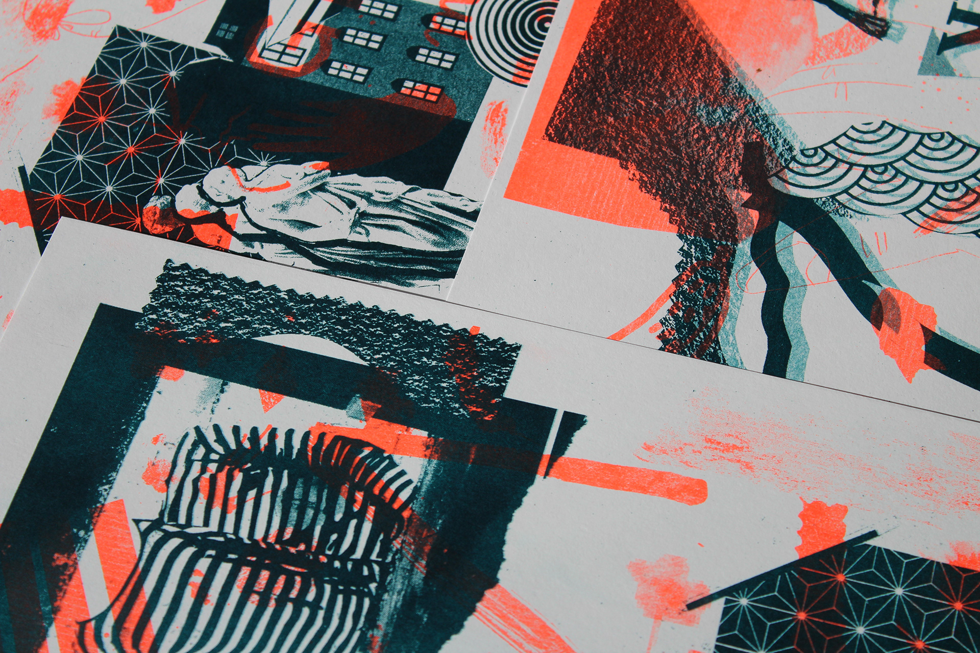 Rhianne Connelly — Graphic Designer & Printmaker - Collage Riso Repeat