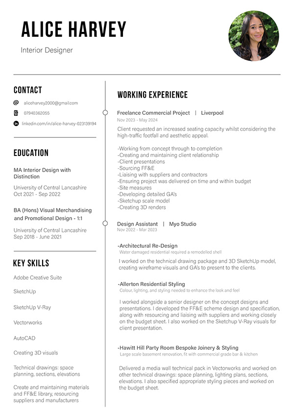 Alice Harvey - CV
