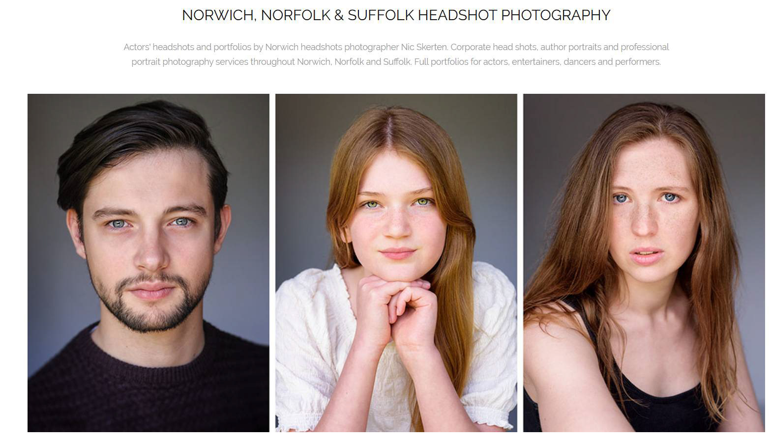 Nic Skerten Headshots - Norfolk Child Actor Headshot - Amerlie