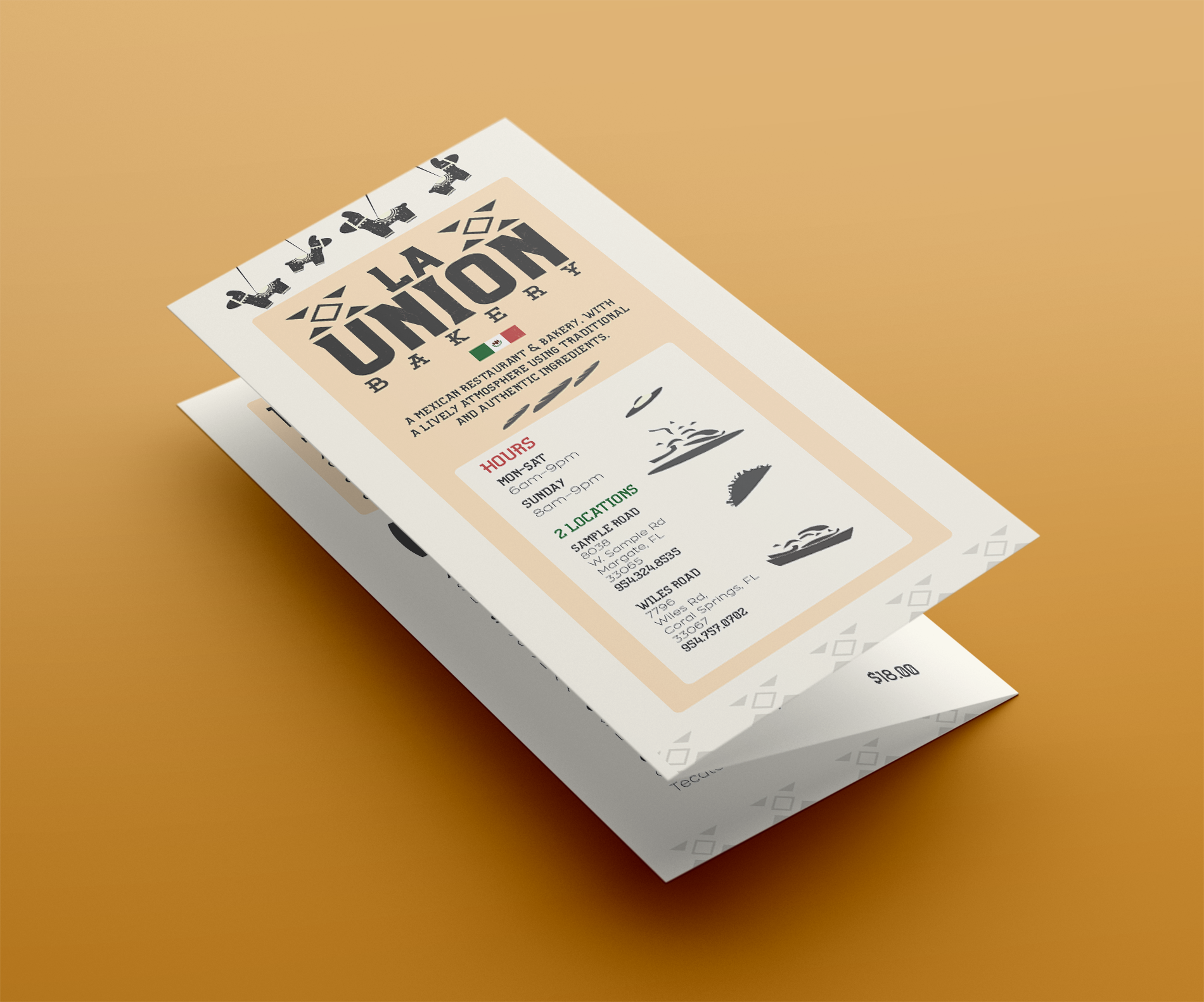 Matthew Molinas - La Union Bakery – Menu Design